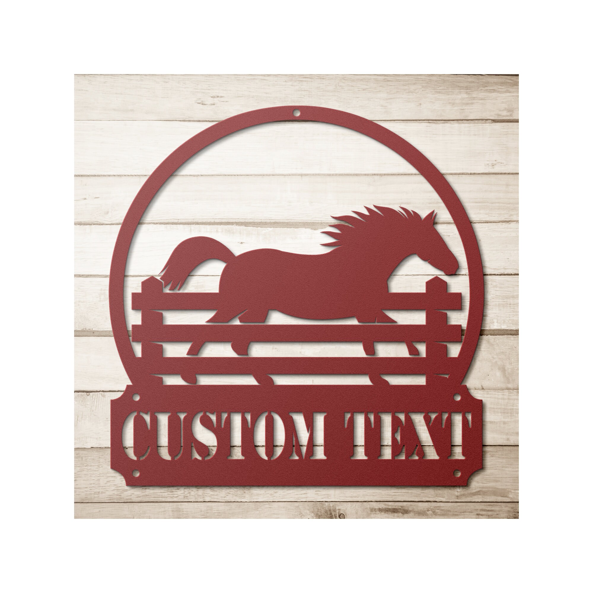 Custom Horse Sign, Metal Ranch Sign Farmhouse Decor Outdoor Family Name ...