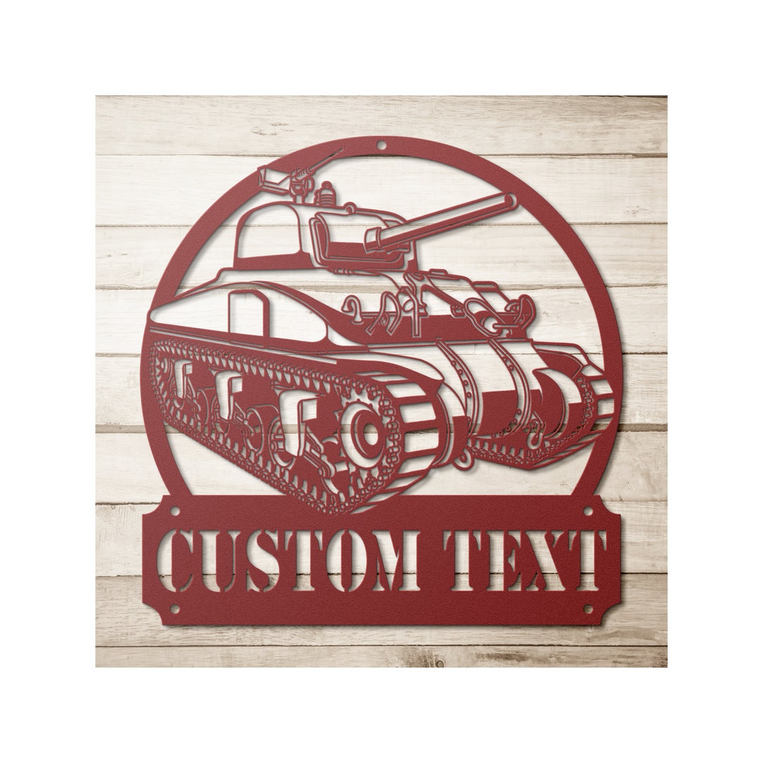 Custom Tank Metal Wall Art - Personalized Tank Sign - Etsy