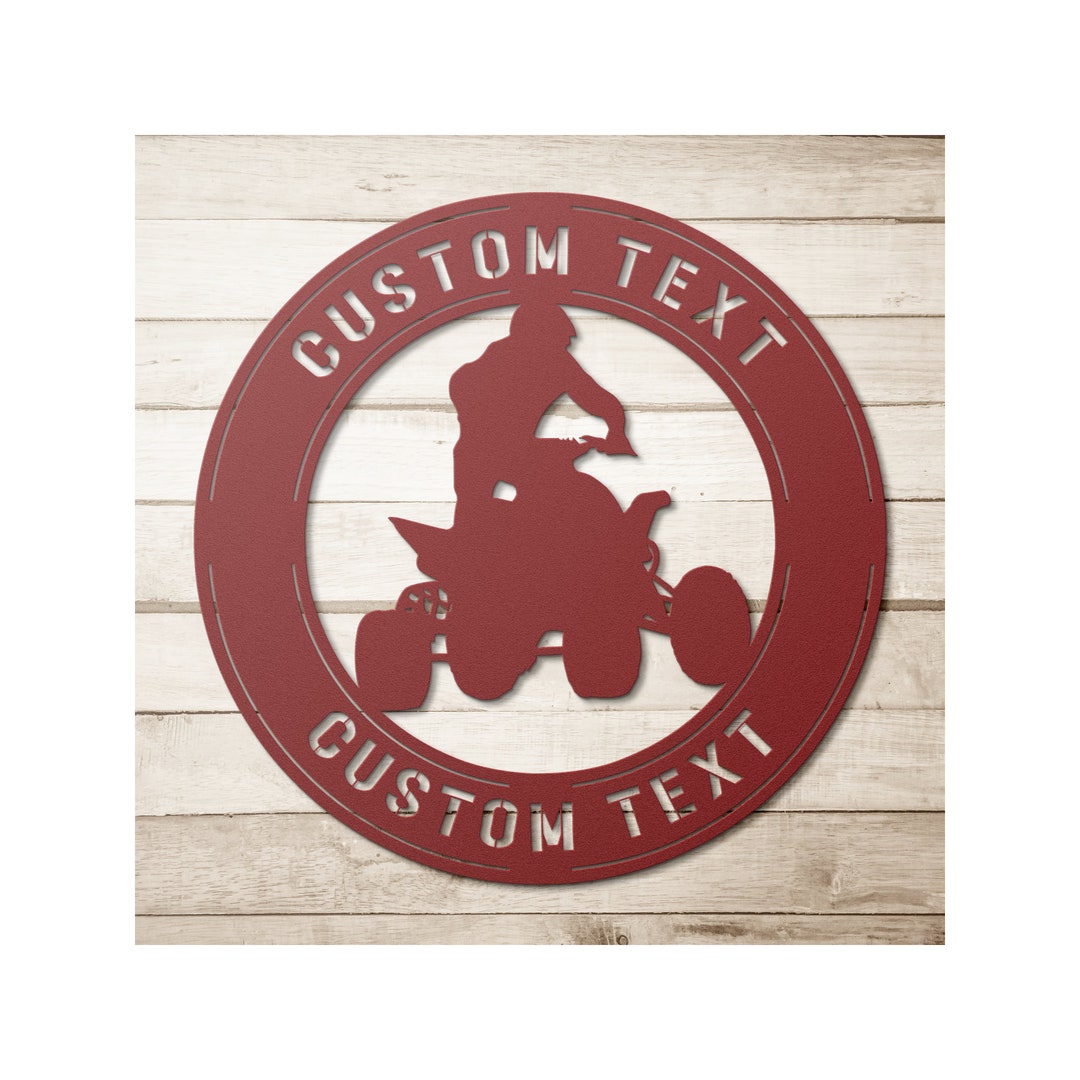 Personalized ATV Metal Sign: Four Wheeler Parking Decor - Etsy