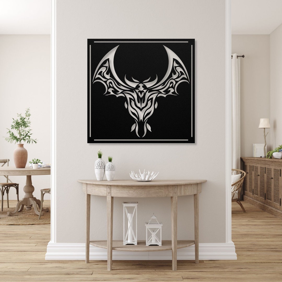 Bat Metal Wall Decor, Bat Wall Art, Bat Door Hanger, Living Room ...