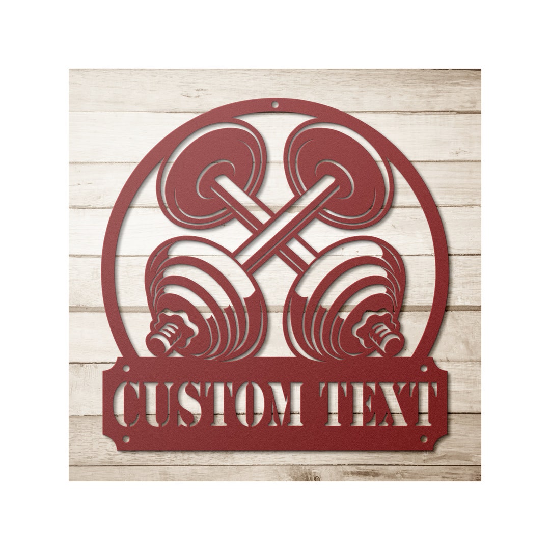 Metal Gym Sign Personalized - Custom Home Gym Wall Art Decor - Etsy