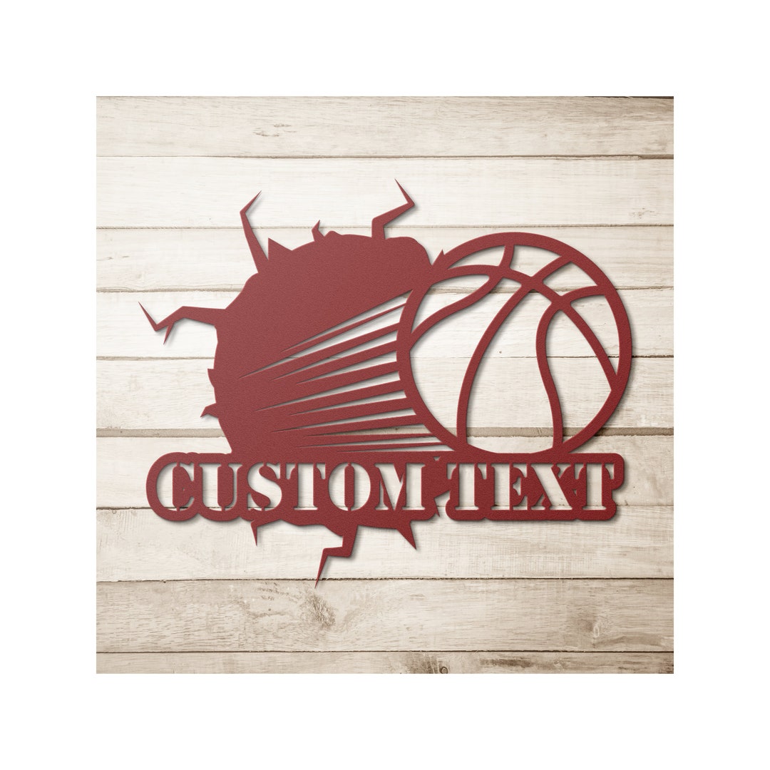Custom Basketball Metal Wall Art: Personalized Name Sign - Etsy