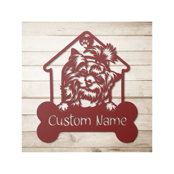 Yorkie Metal Yard Art - Etsy