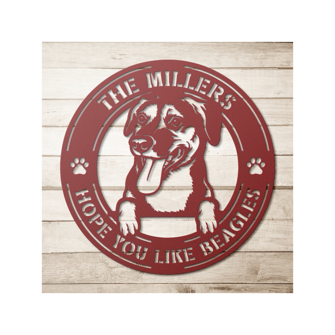 Custom Beagle Metal Sign - Beagle Gifts for Women, Gifts for Men - Dog ...