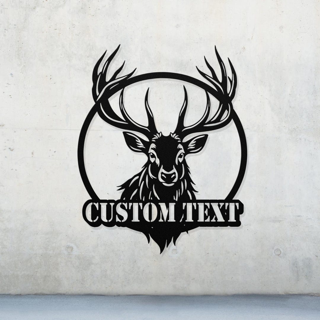 Custom Metal Elk Sign: Personalized Family Name Wall Art - Etsy