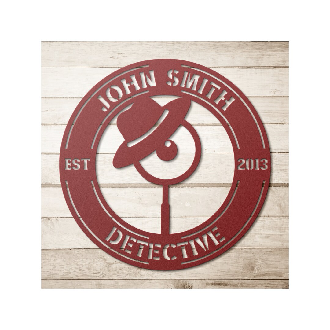 Custom Metal Private Detective Sign - Personalized Detective Metal Wall ...