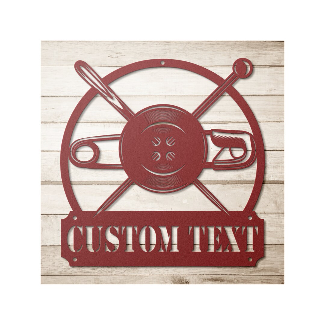 Custom Metal Sewing Room Sign - Personalized Quilting Wall Art Decor - Etsy