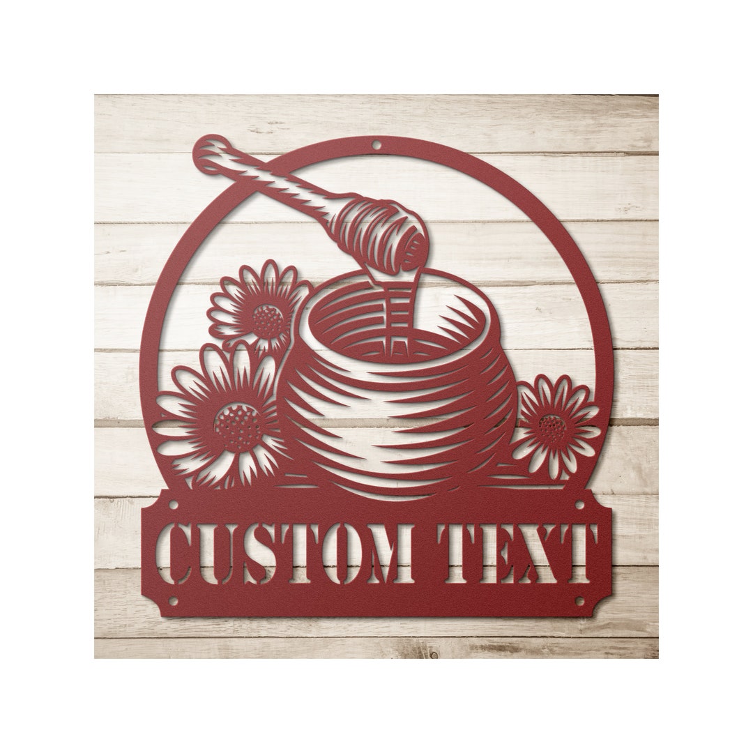 Custom Honeycomb Metal Sign - Personalized Honey Comb Wall Art Decor - Etsy