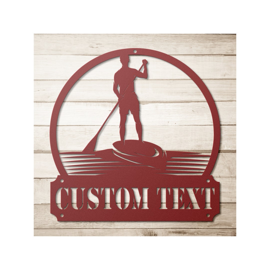 Custom Metal Paddle Board Sign: Personalized Wall Decor - Etsy