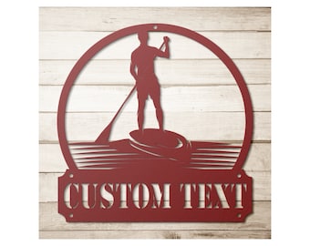 Personalized Stand up Paddle Boarding Name Sign | Paddle Board Wall ...
