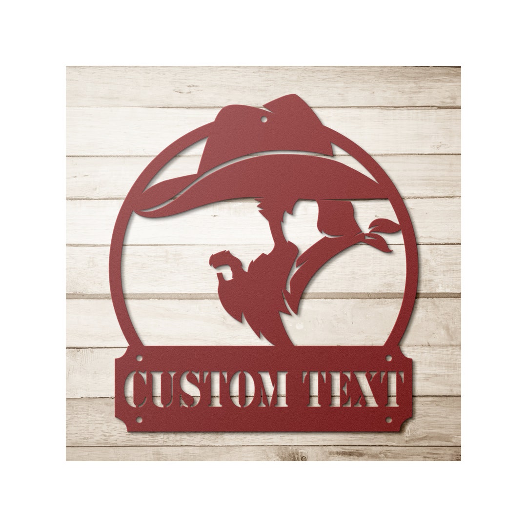 Custom Metal Western Cowboy Sign - Personalized Cowboys Wall Art Decor ...