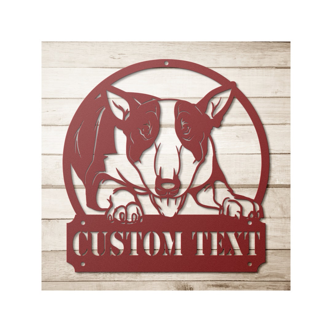 Custom Metal Bull Terrier Sign: Personalized Wall Art - Etsy
