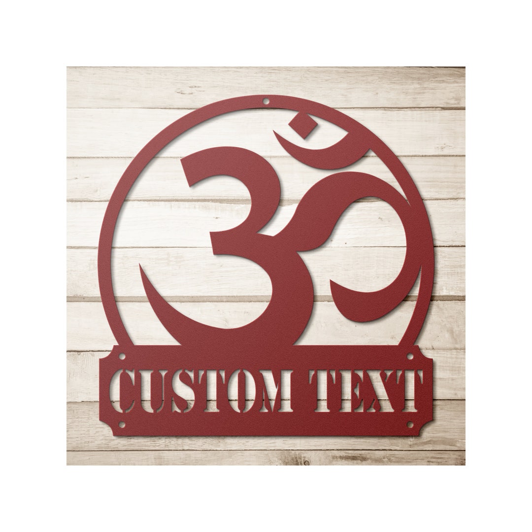 Custom Om Metal Wall Art - Personalized Om Metal Sign - Etsy