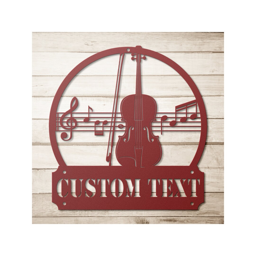 Custom Metal Violin Sign - Personalized Violinist Wall Art Decor - Etsy