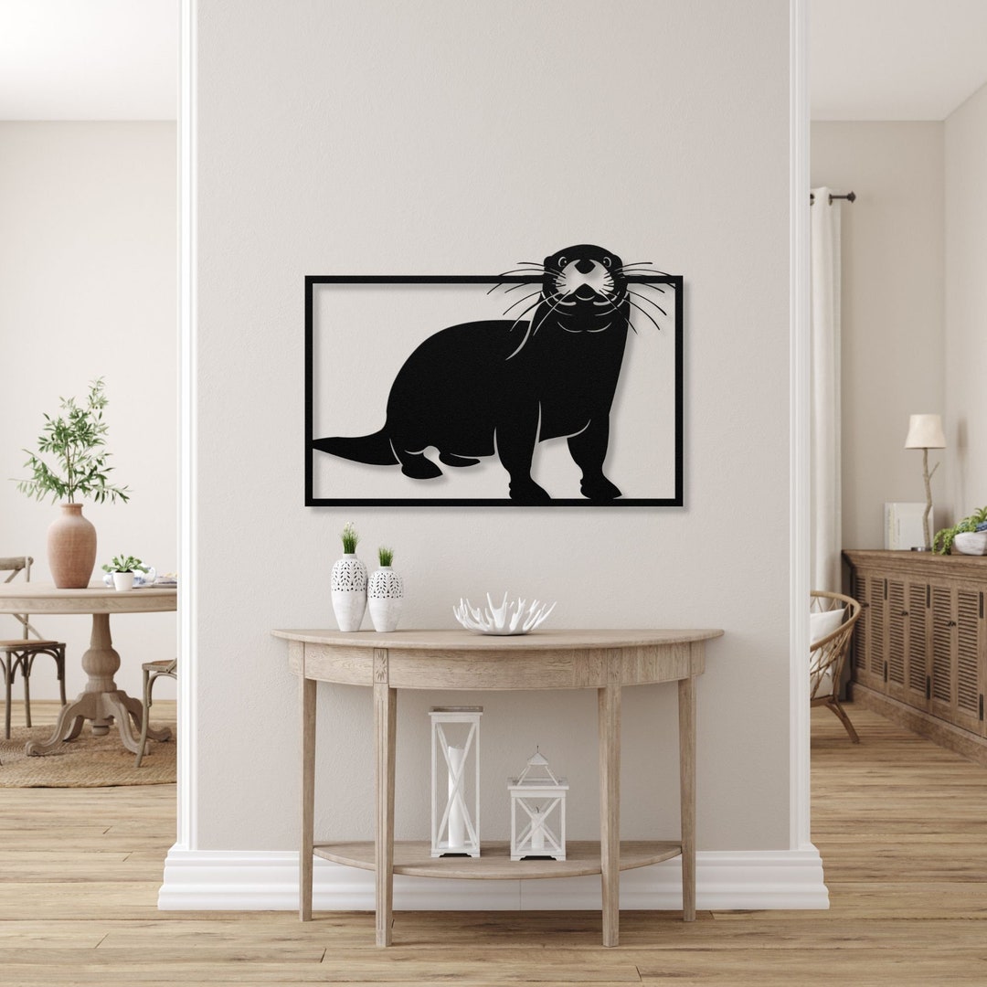 Metal Beaver Wall Art: Powder Coated Steel, Home Decor - Etsy