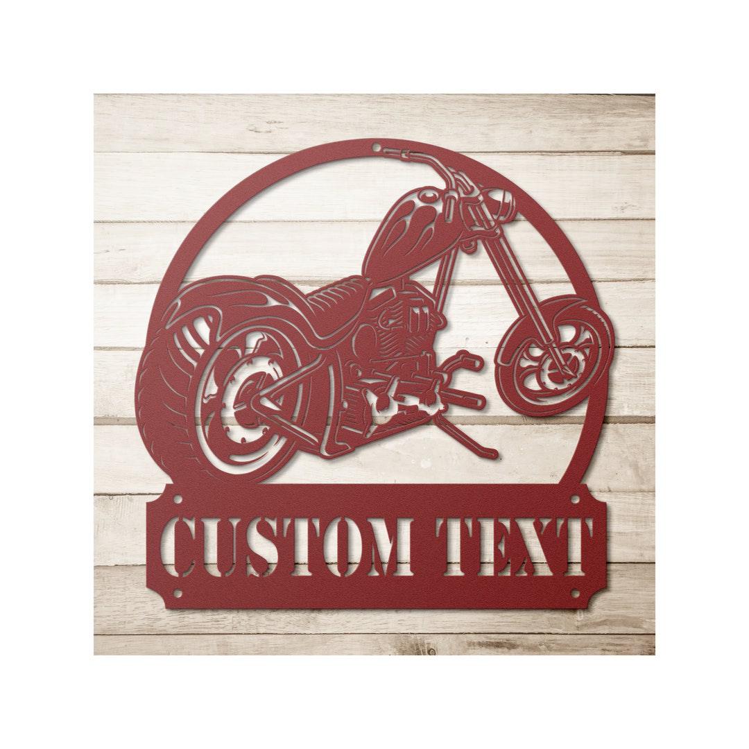 Custom Motorcycle Metal Wall Art: Personalized Motorbike Sign - Etsy