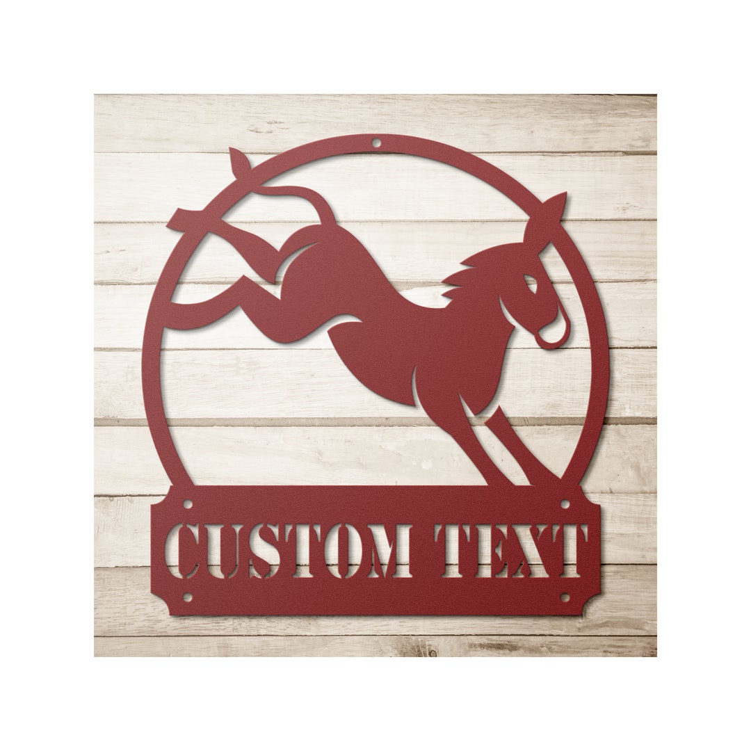 Custom Metal Donkey Name Sign - Personalized Donkey Wall Art Decor - Etsy