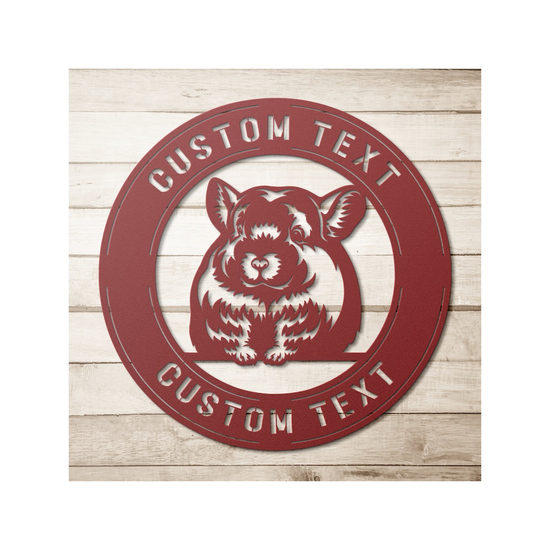 Personalized Chinchilla Metal Wall Art: Custom Name Sign - Etsy