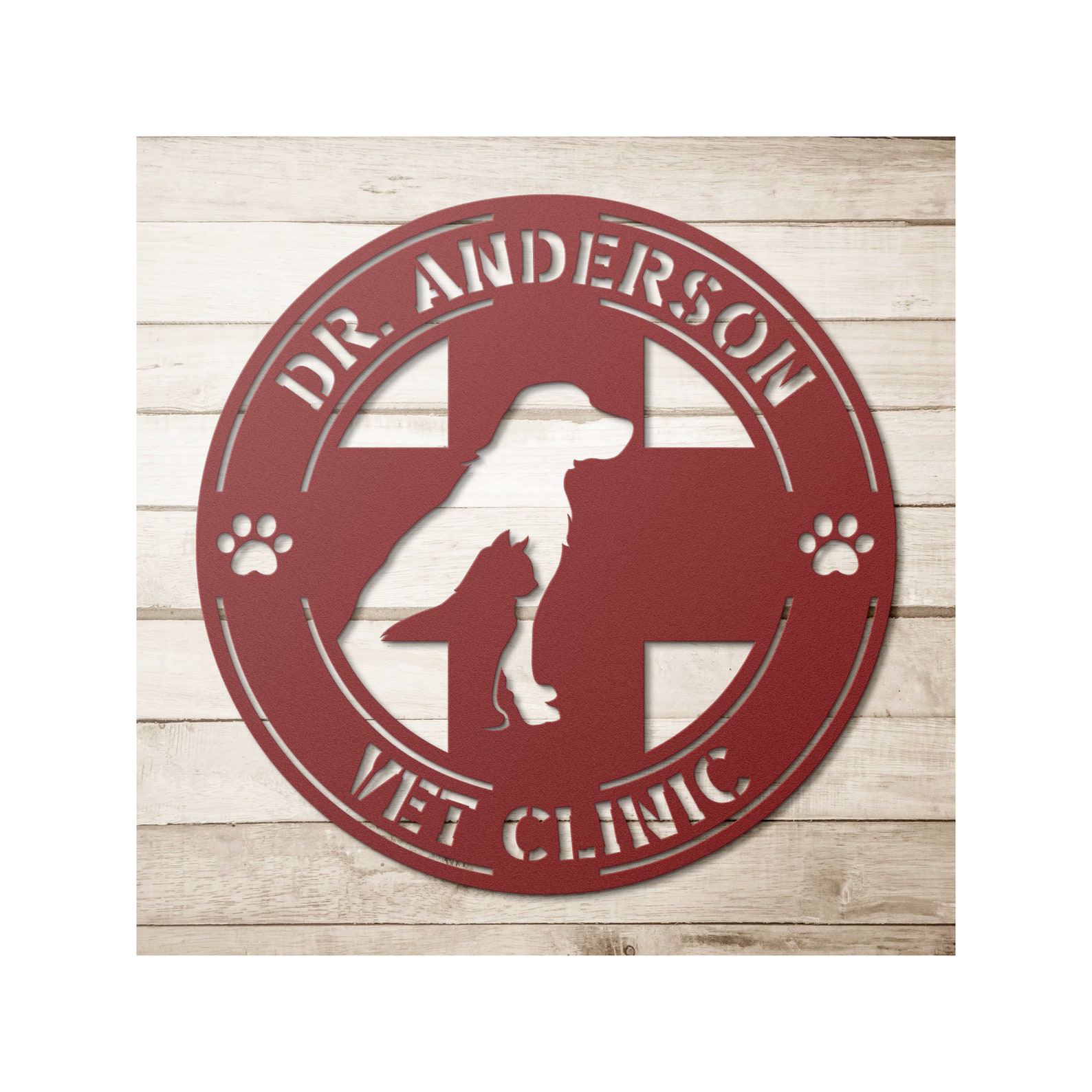 Custom Veterinarian Metal Sign Personalized Veterinary Clinic Decor for ...