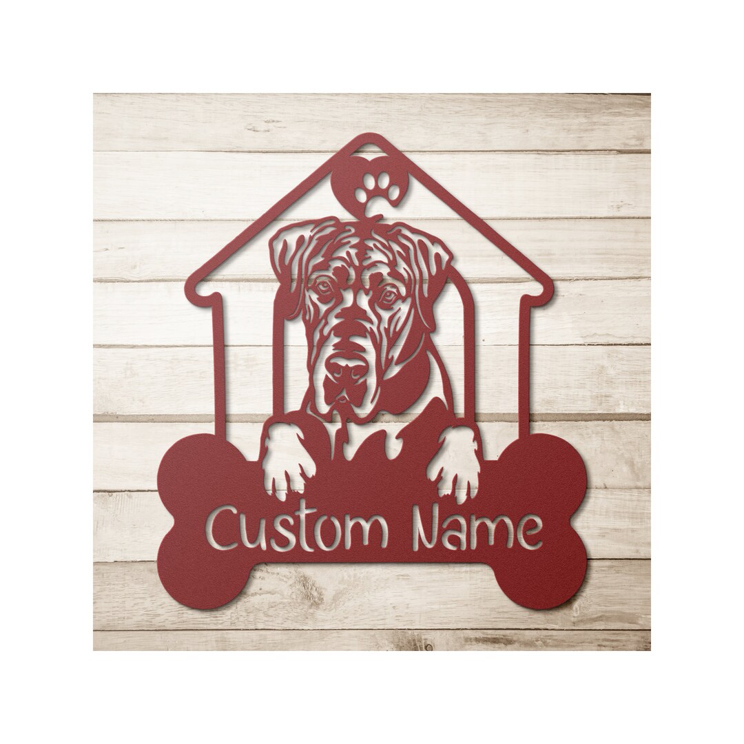 Custom Great Dane Sign, Great Dane Metal Cutout, Personalized Great ...