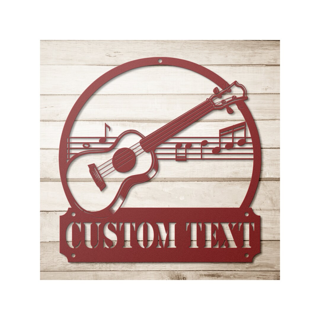 Custom Metal Guitar Sign - Personalized Guitar Gifts for Men and Women ...