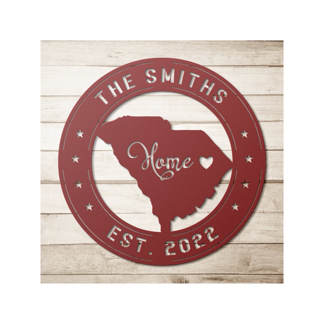 South Carolina Metal Sign, South Carolina Decor, South Carolina Wall ...