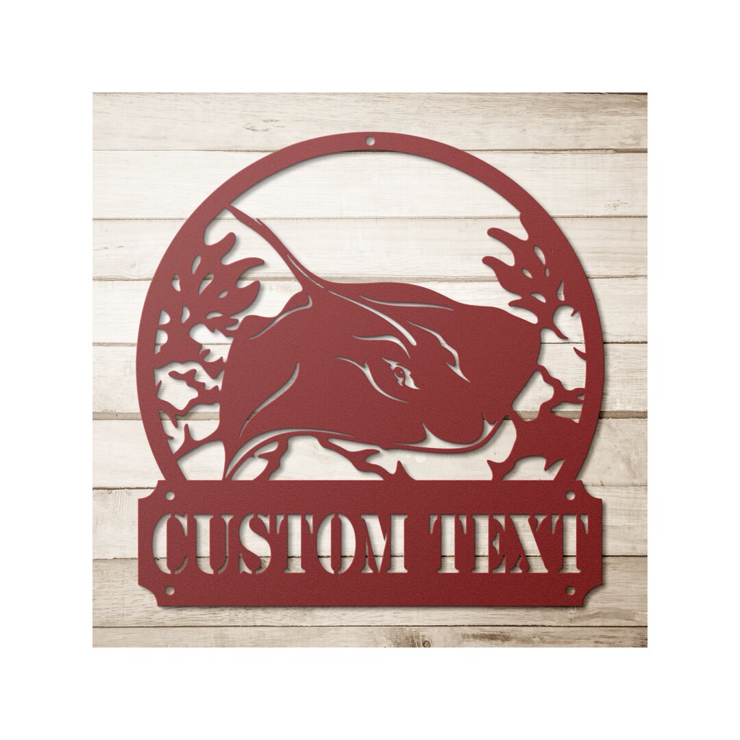 Custom Metal Stingray Sign - Personalized Manta Ray Wall Art Decor - Etsy