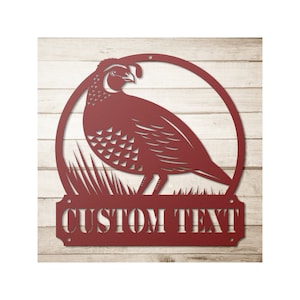 Custom Quail Metal Wall Art: Personalized Sign - Etsy