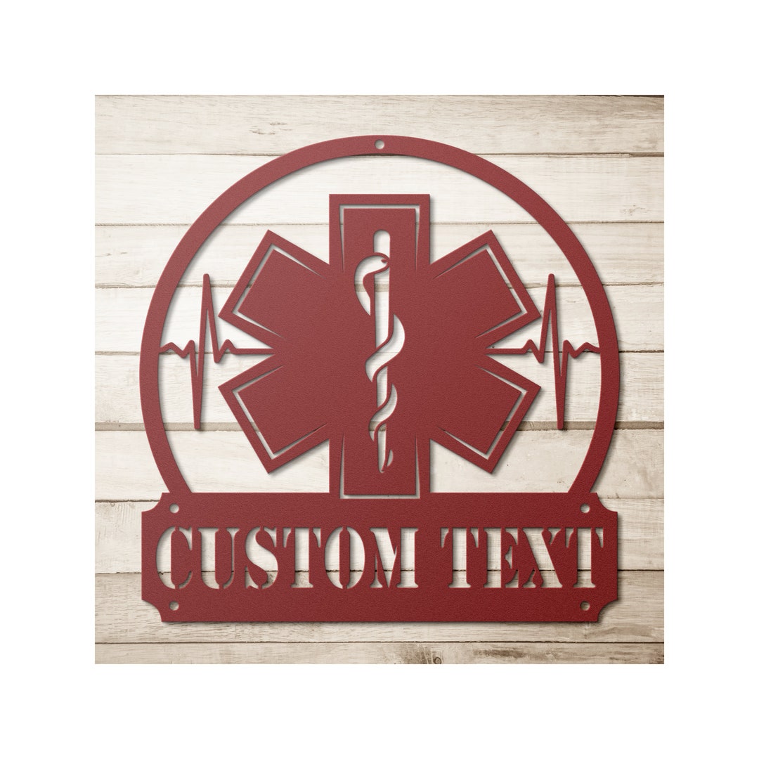 Custom EMT Metal Sign - First Responder Gifts for Men and Women ...