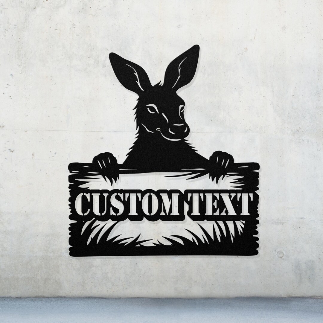 Custom Kangaroo Metal Sign: Personalized Australian Wall Art - Etsy