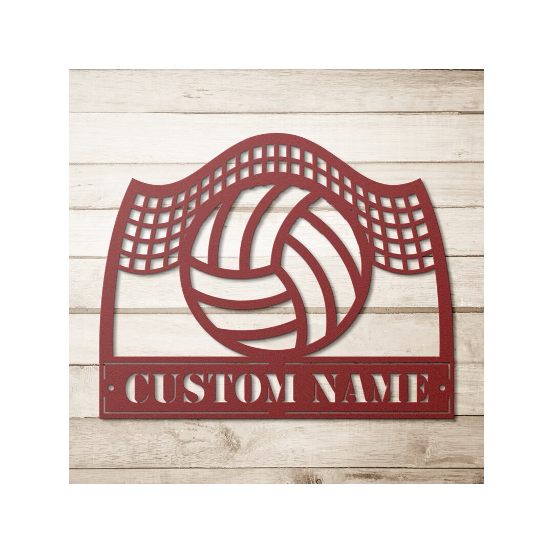 Custom Volleyball Metal Sign - Personalized Volleyball Wall Art for ...