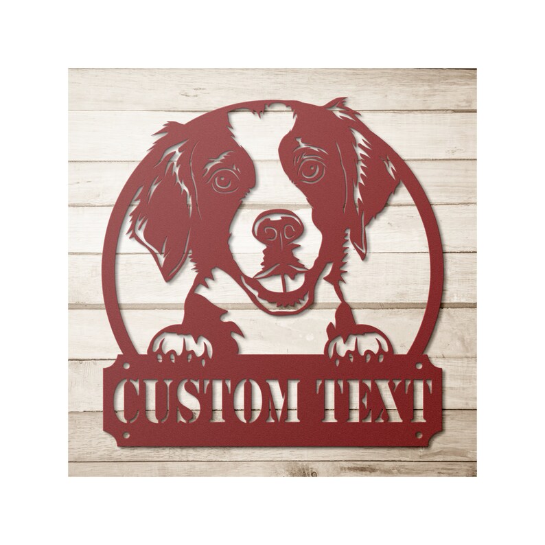 Custom Metal Brittany Sign Personalized Brittany Spaniel - Etsy