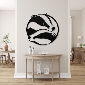 Metal Honey Badger Wall Decor, Badger Wall Art, Badger Door Hanger ...