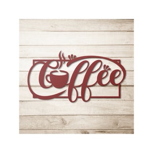 Coffee Bar Metal Art, Coffee Sign for Kitchen, Coffee Decor for the ...