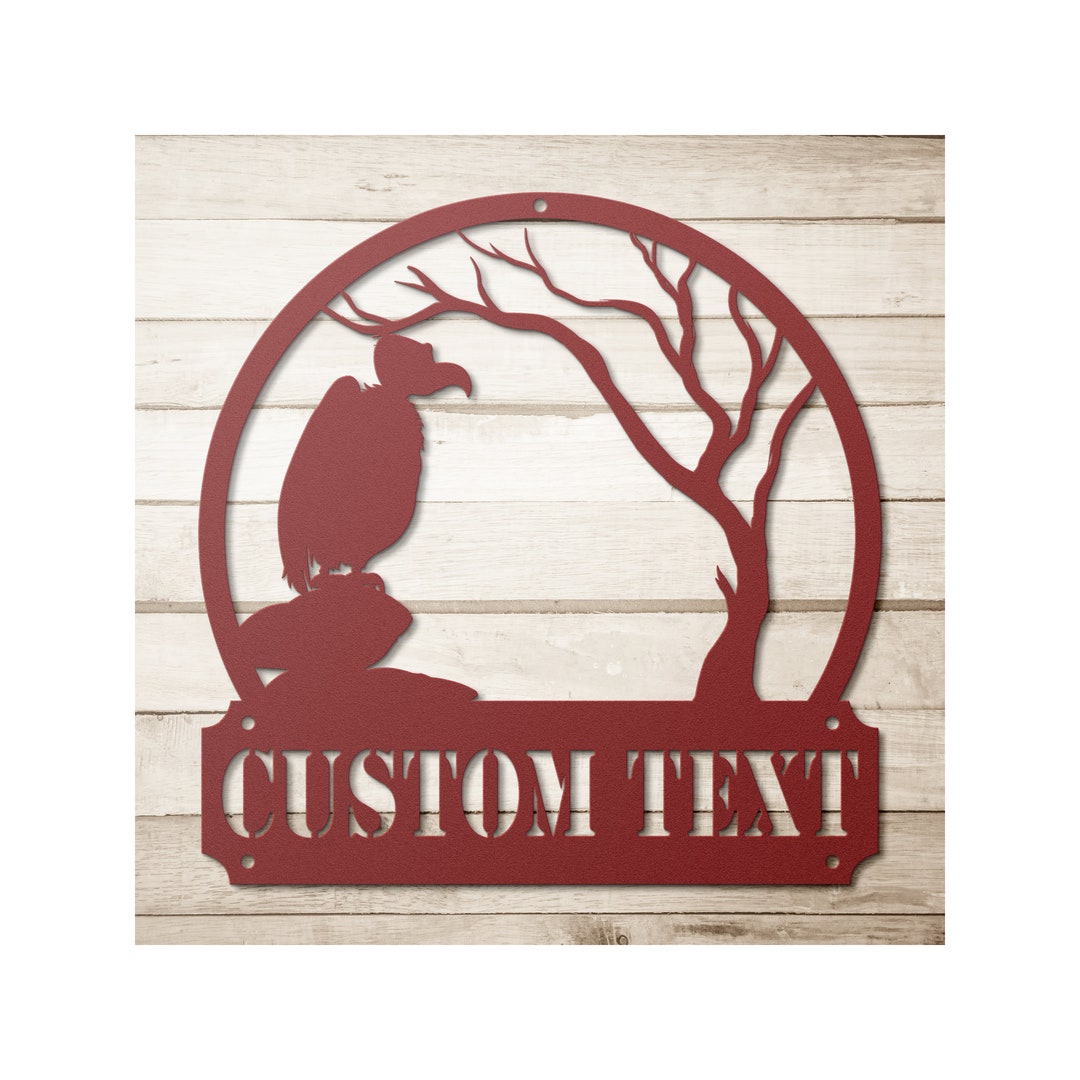 Custom Metal Vulture Sign - Personalized Vulture Wall Art Decor - Etsy