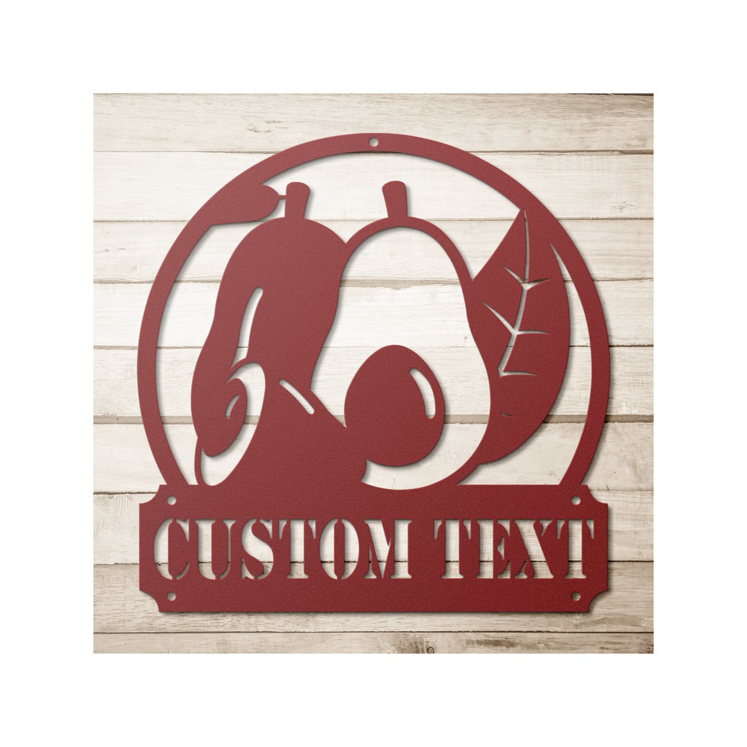 Custom Metal Avocado Sign - Personalized Avocado Wall Art Decor - Etsy