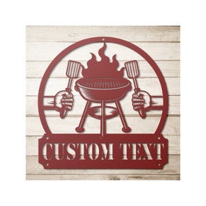 Custom Metal BBQ Sign - Personalized Grilling Gifts - Grill Gifts for ...