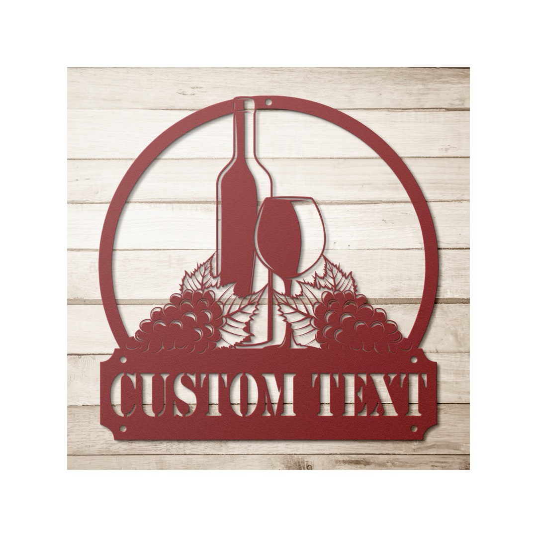 Personalized Wine Metal Sign: Custom Home Bar Decor - Etsy