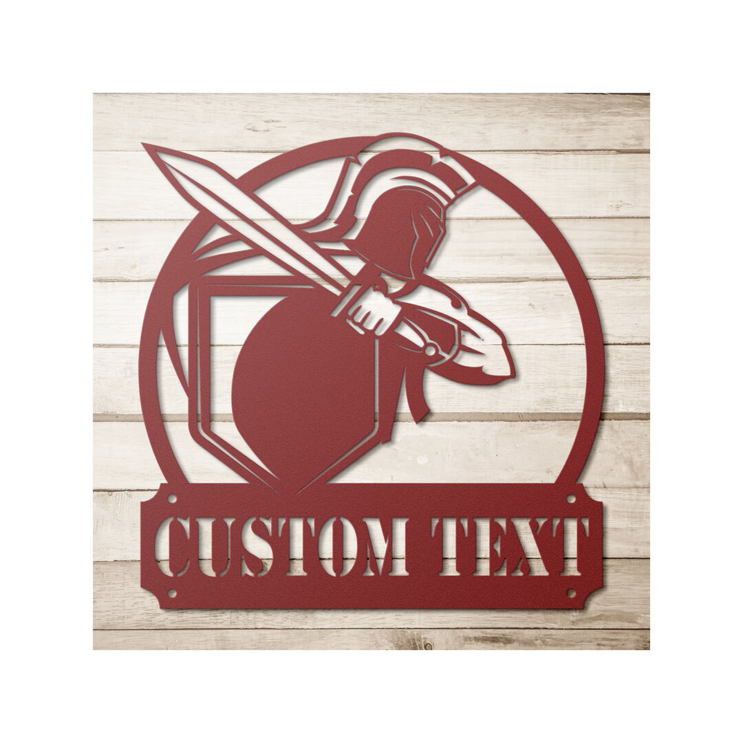 Custom Spartan Sign - Personalized Spartan Metal Wall Art - Etsy