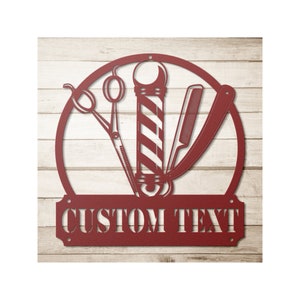Custom Barber Metal Sign: Personalized Hair Stylist Gift - Etsy