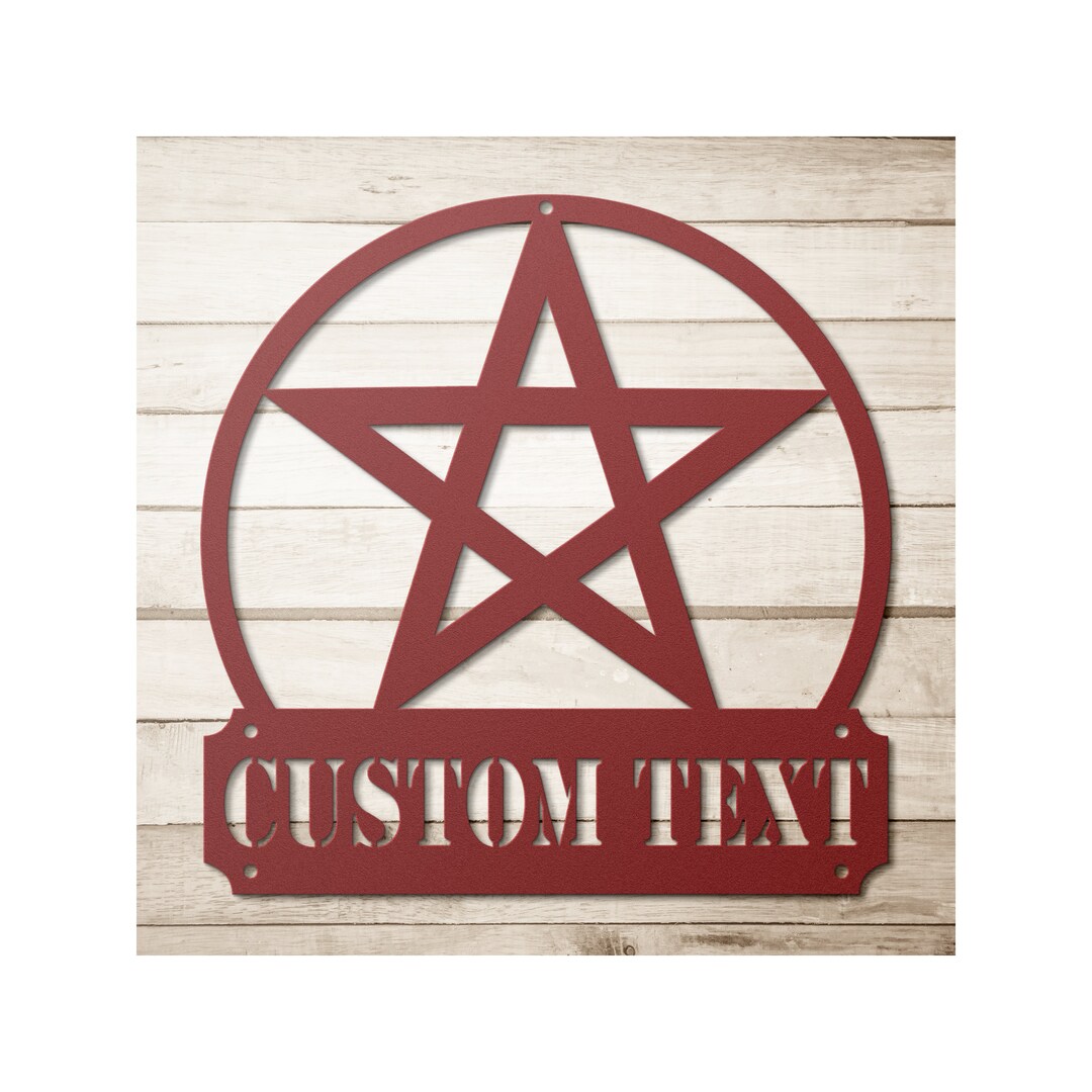 Custom Metal Pentacle Satanic Sign - Personalized Pentagram Wall Art ...
