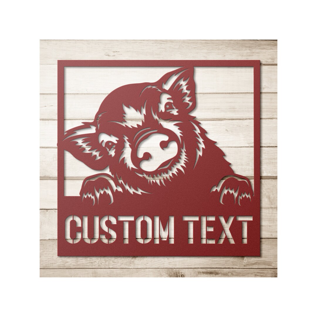 Personalized Pig Metal Wall Art: Custom Family Name Sign - Etsy