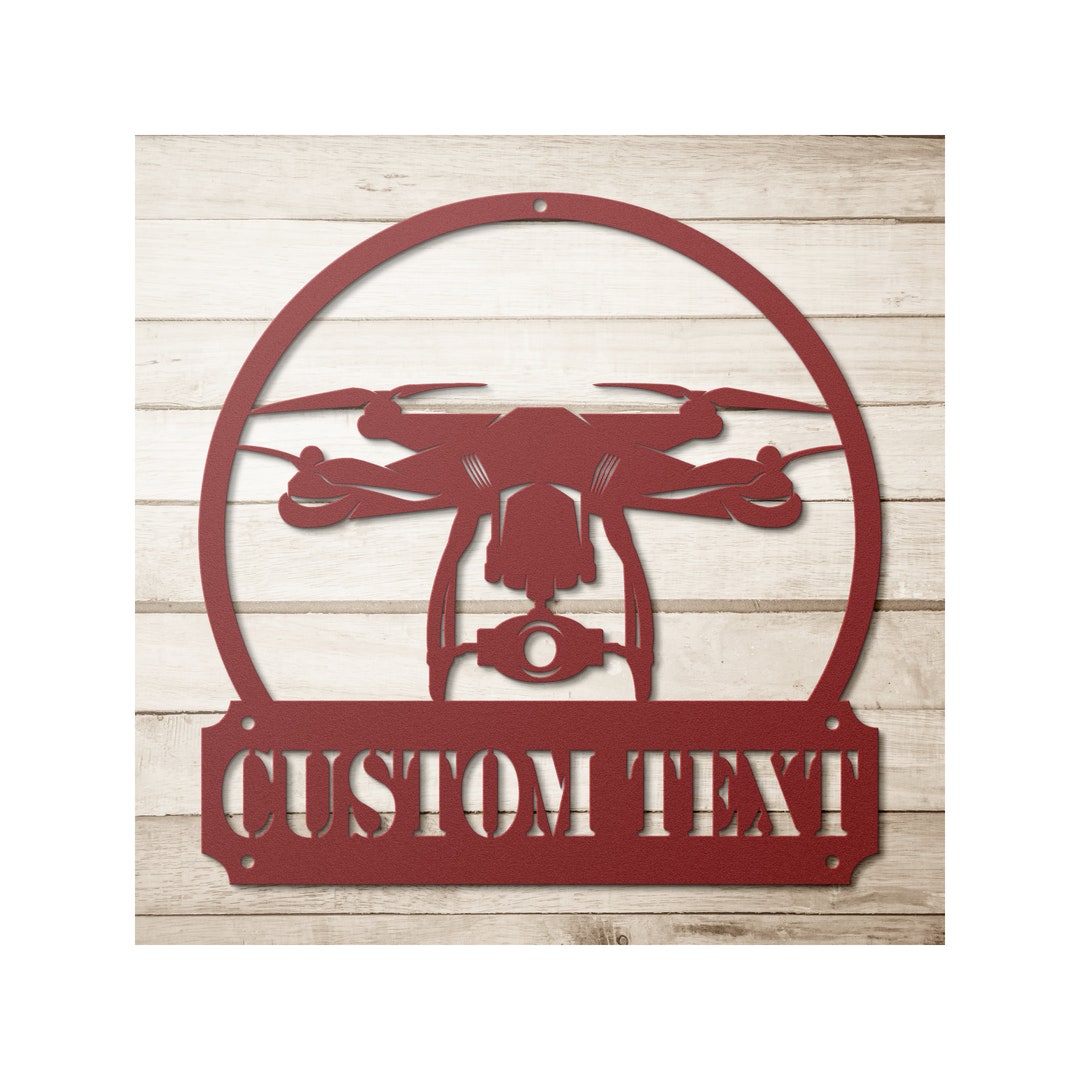 Custom Metal Drone Sign Personalized Drone Wall Art Decor - Etsy