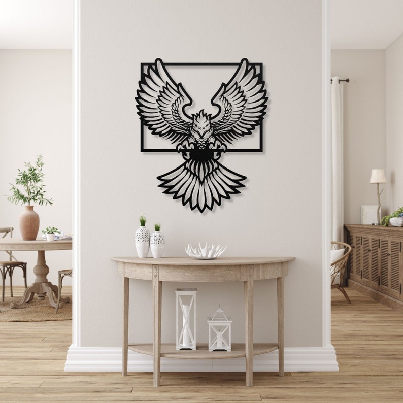 Phoenix Metal Wall Art, Phoenix Decor, Phoenix Art, Metal Artwork ...