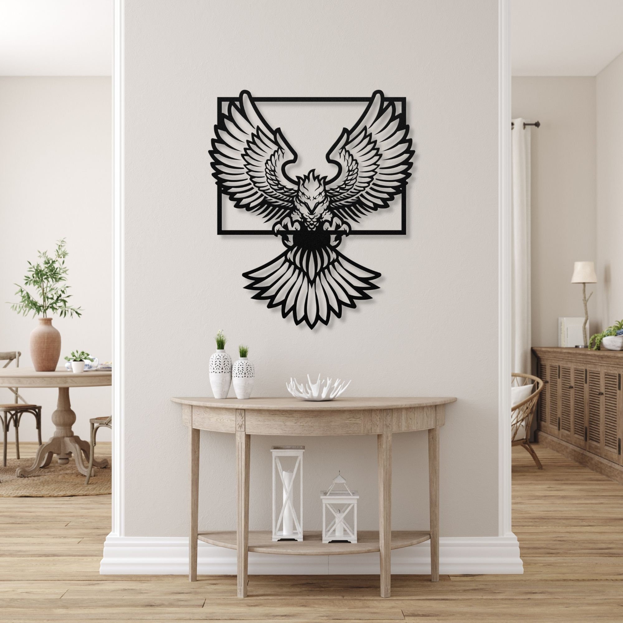Phoenix Metal Wall Art, Phoenix Decor, Phoenix Art, Metal Artwork ...