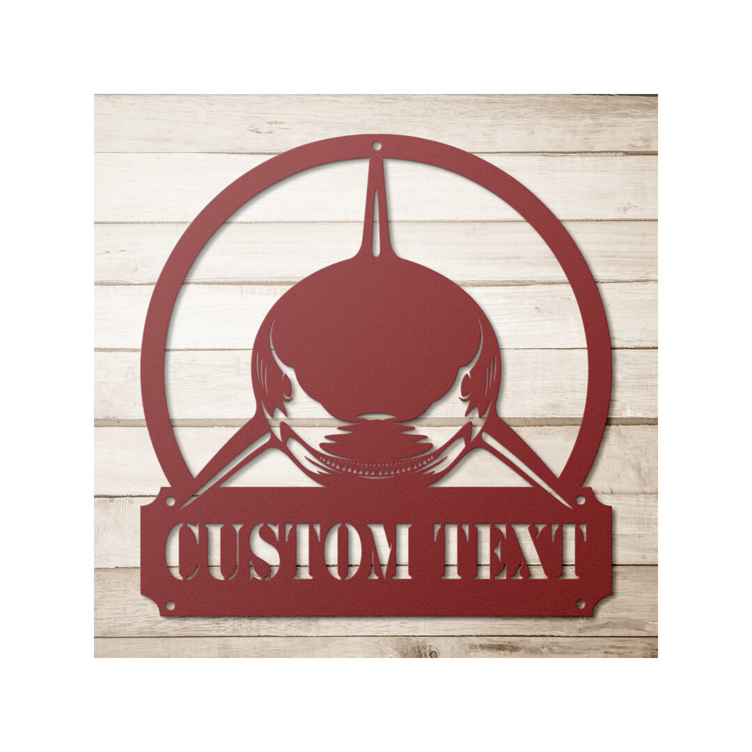 Personalized Shark Monogram Metal Sign | Custom Shark Sign | Birthday ...
