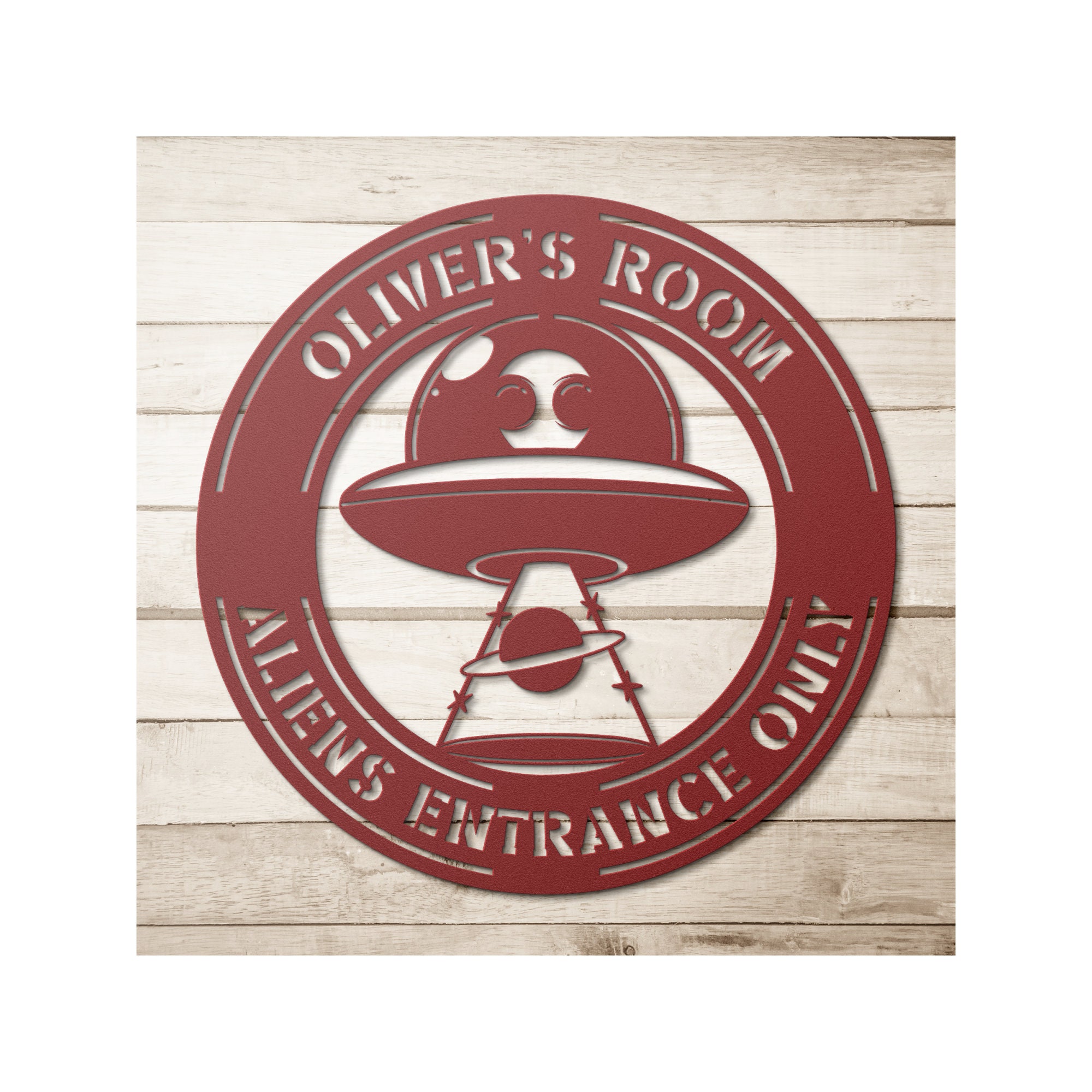 Personalized Alien Sign Custom UFO Metal Sign Sci-fi Lover - Etsy