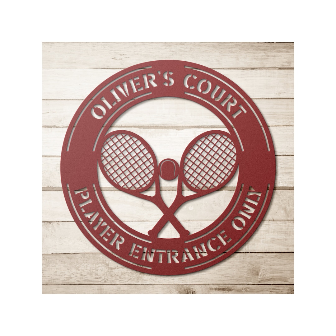 Personalized Gift for Tennis Player or Coach, Metal Custom Tennis Sign ...