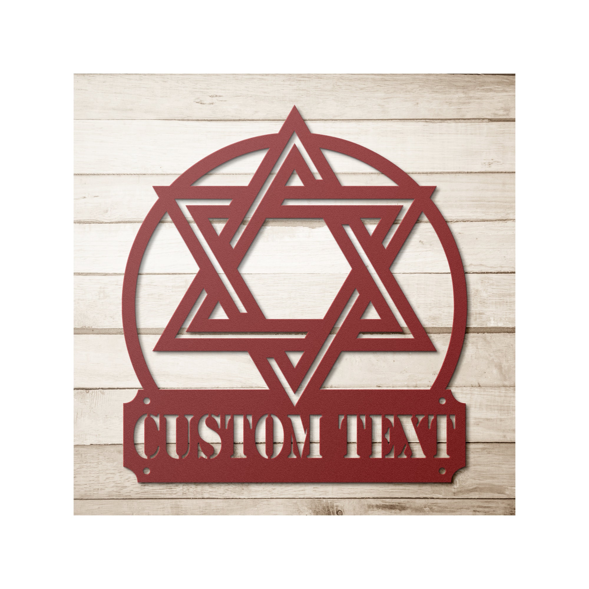 Custom Metal Star of David Sign Personalized Jewish Wall Art - Etsy