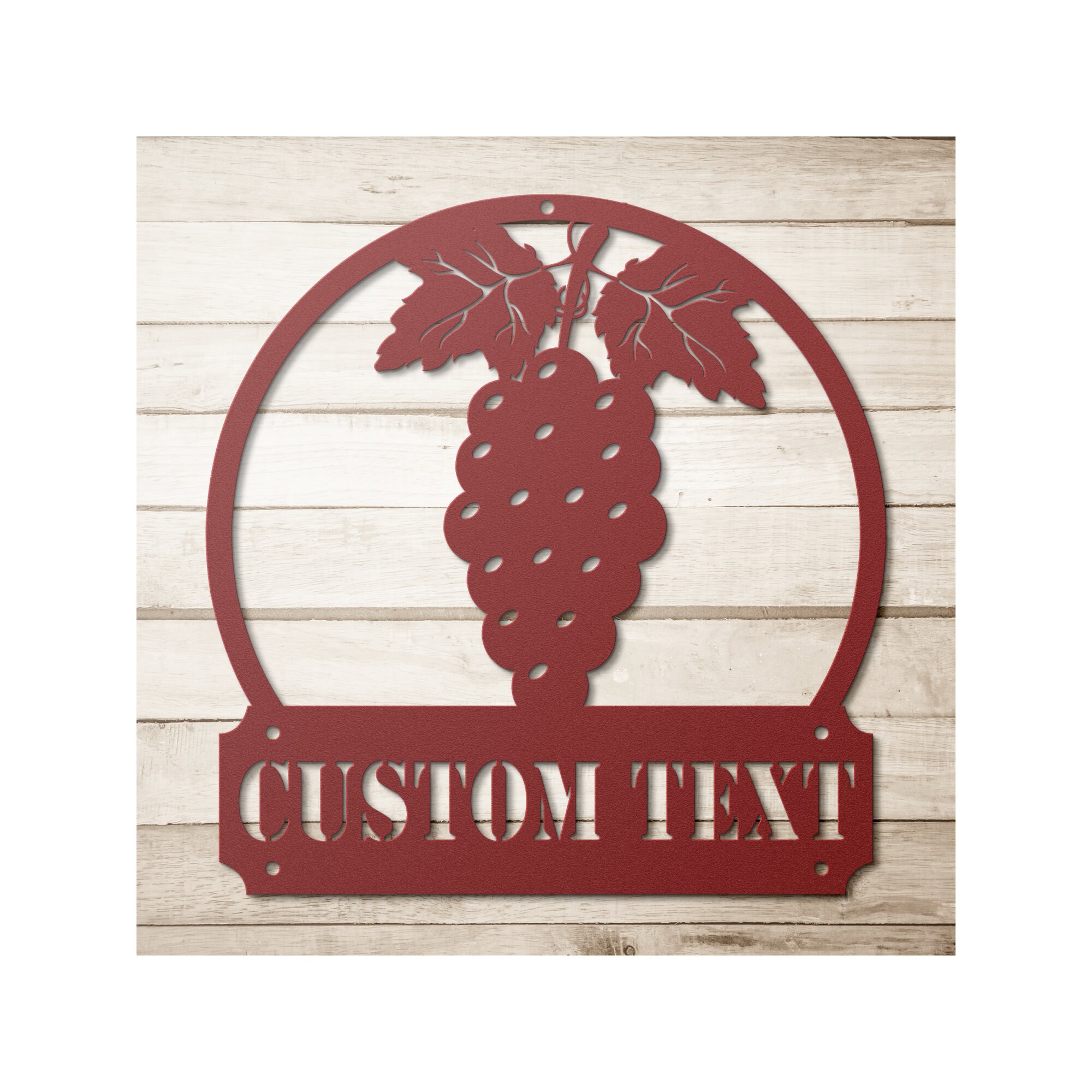 Custom Metal Grape Welcome Sign - Personalized Grapes Wall Art Decor - Etsy